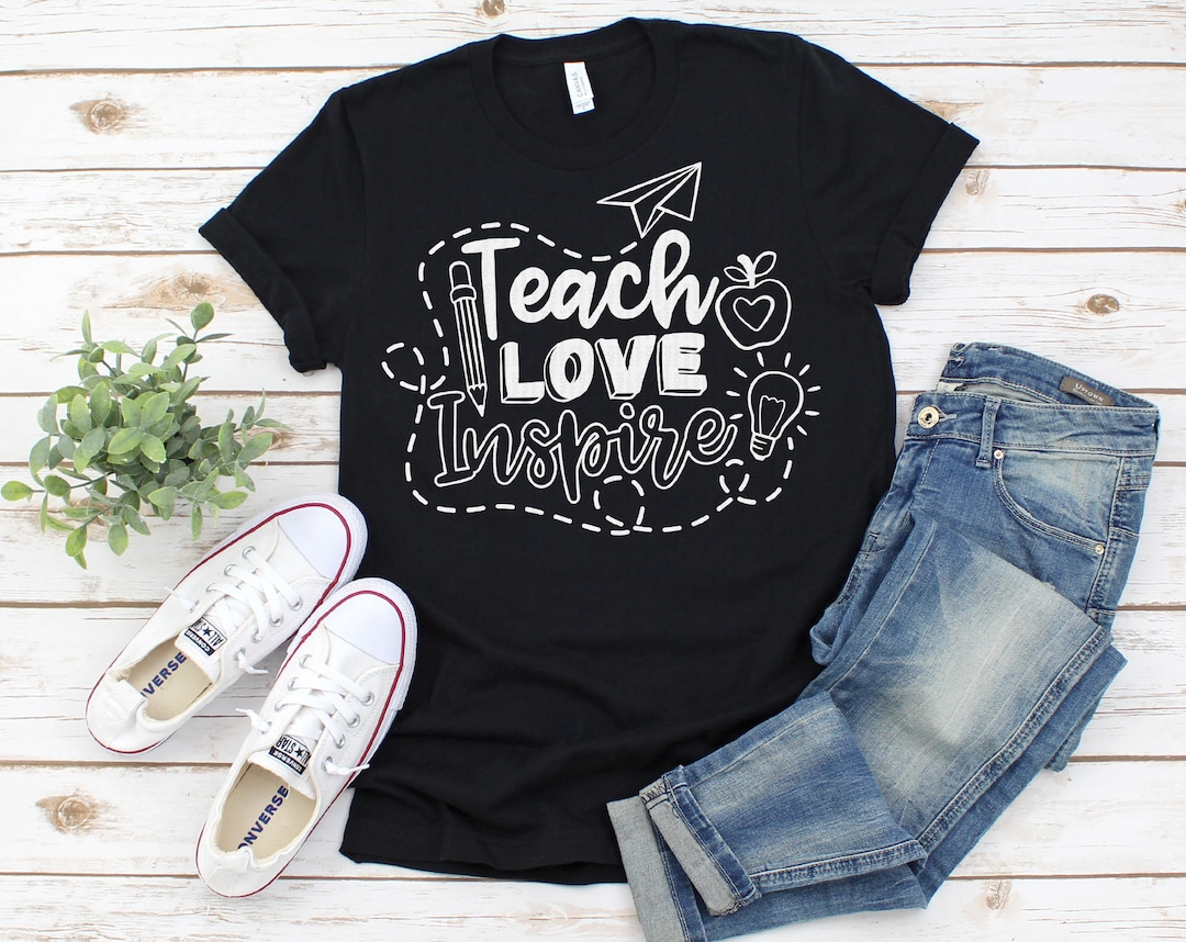 Teach Love Inspire Svg, Back to School Svg, Teacher Svg, Teaching Svg ...