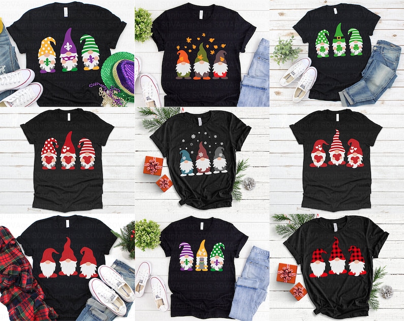 Three Gnomes Svg Gnomes Mega Bundle Gnomes Pack Svg Gnome - Etsy