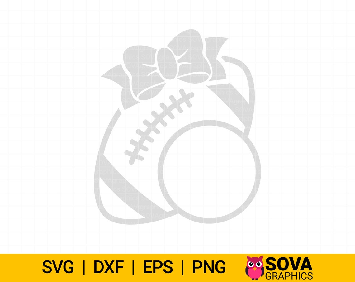 Football With Bow Svg Football Svg Football Girl Svg - Etsy