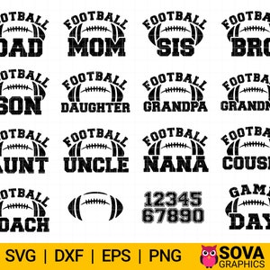 Football Svg, Football Svg Bundle, Football Family Svg, Football Dad ...