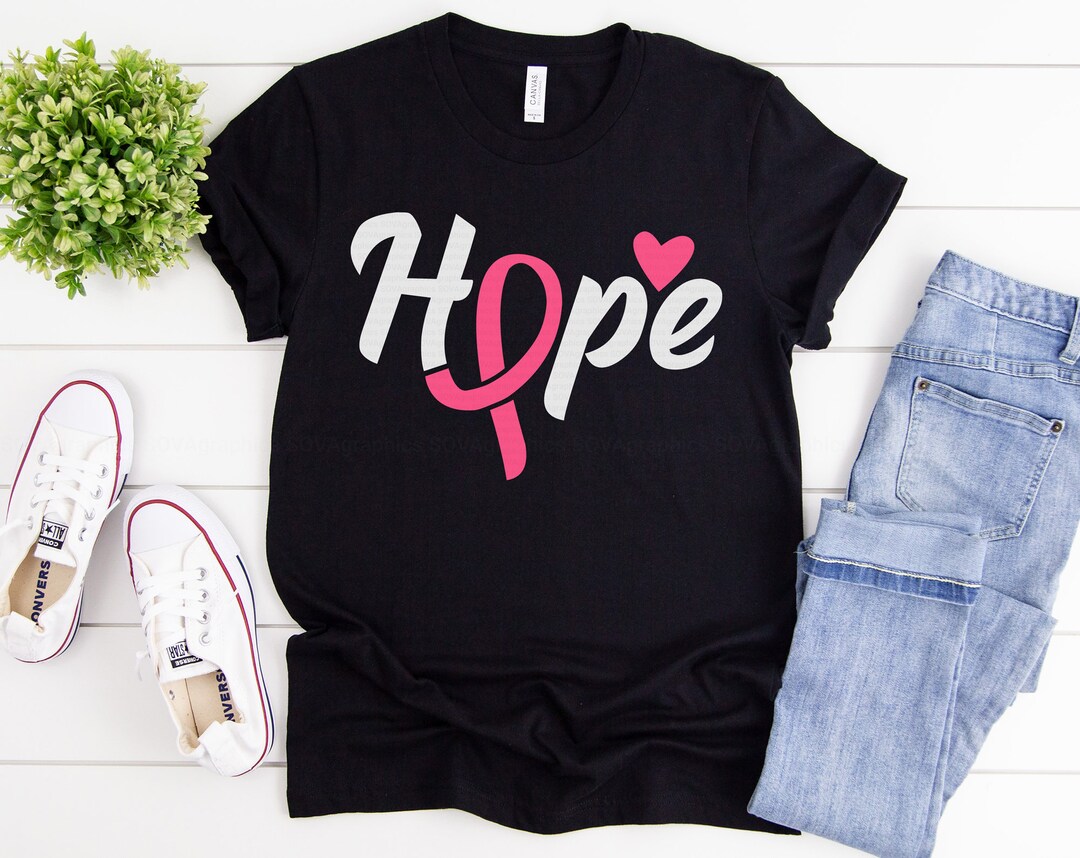 Hope Svg, Pink Ribbon Svg, Breast Cancer Svg, Cancer Ribbon Svg, Cancer ...