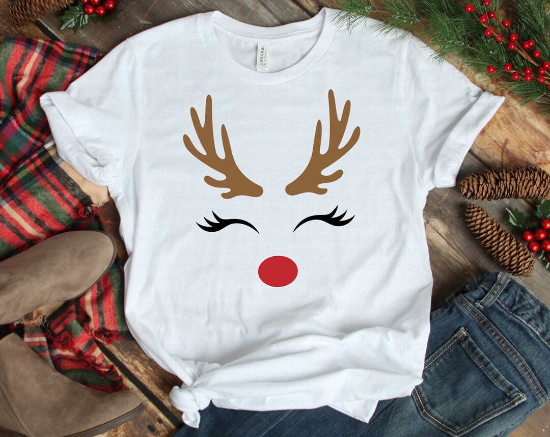 Girl Reindeer Svg, Christmas Reindeer Svg, Merry Christmas Svg, Winter ...