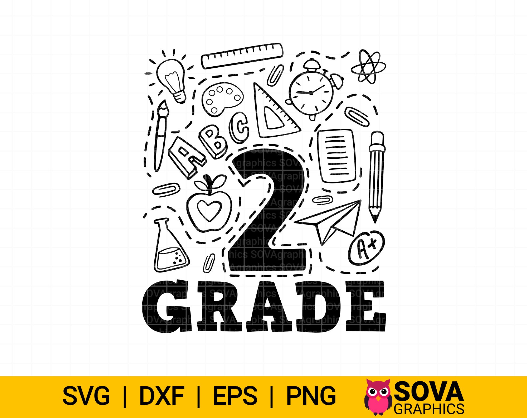 Second Grade Svg 2nd Grade Svg Back to School Svg First Day - Etsy