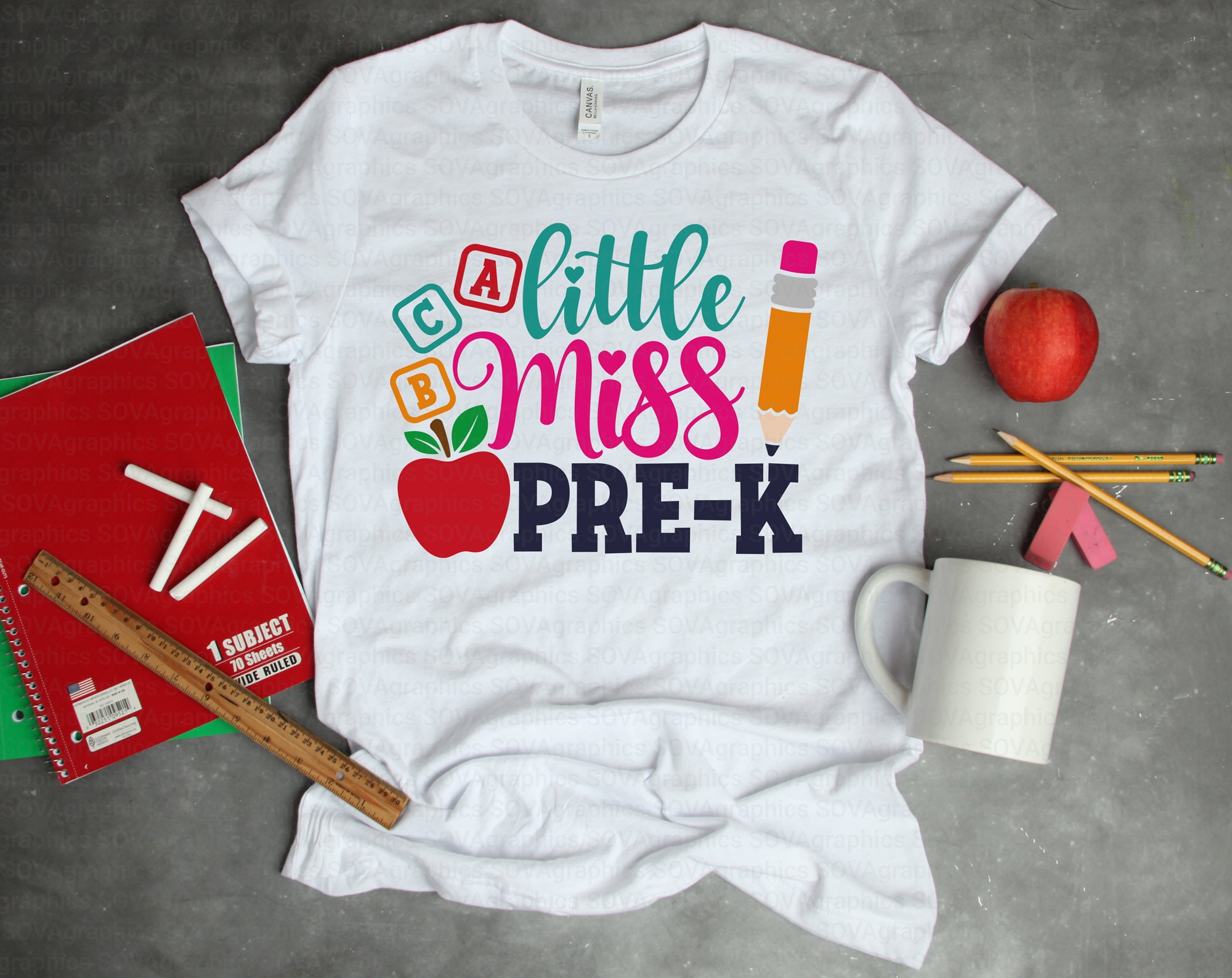 Little Miss Pre-k Svg Back to School Svg Preschool Svg - Etsy