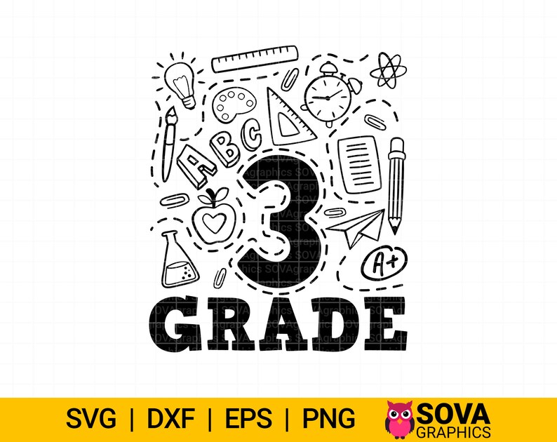 Third Grade Svg 3rd Grade Svg Back to School Svg First Day - Etsy