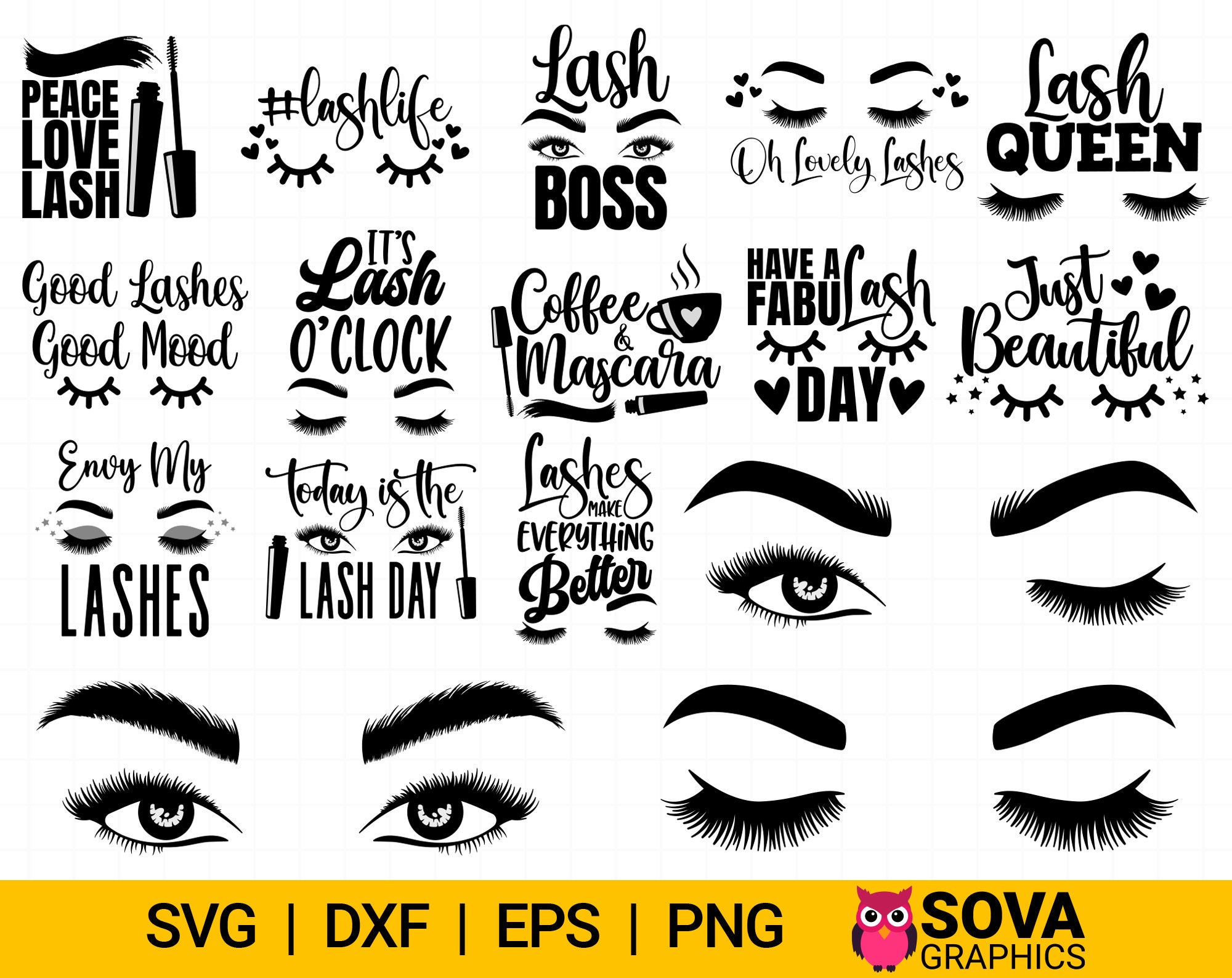 Eyelashes Svg Lashes Svg Lashes Quotes Svg Brows Svg Lash - Etsy