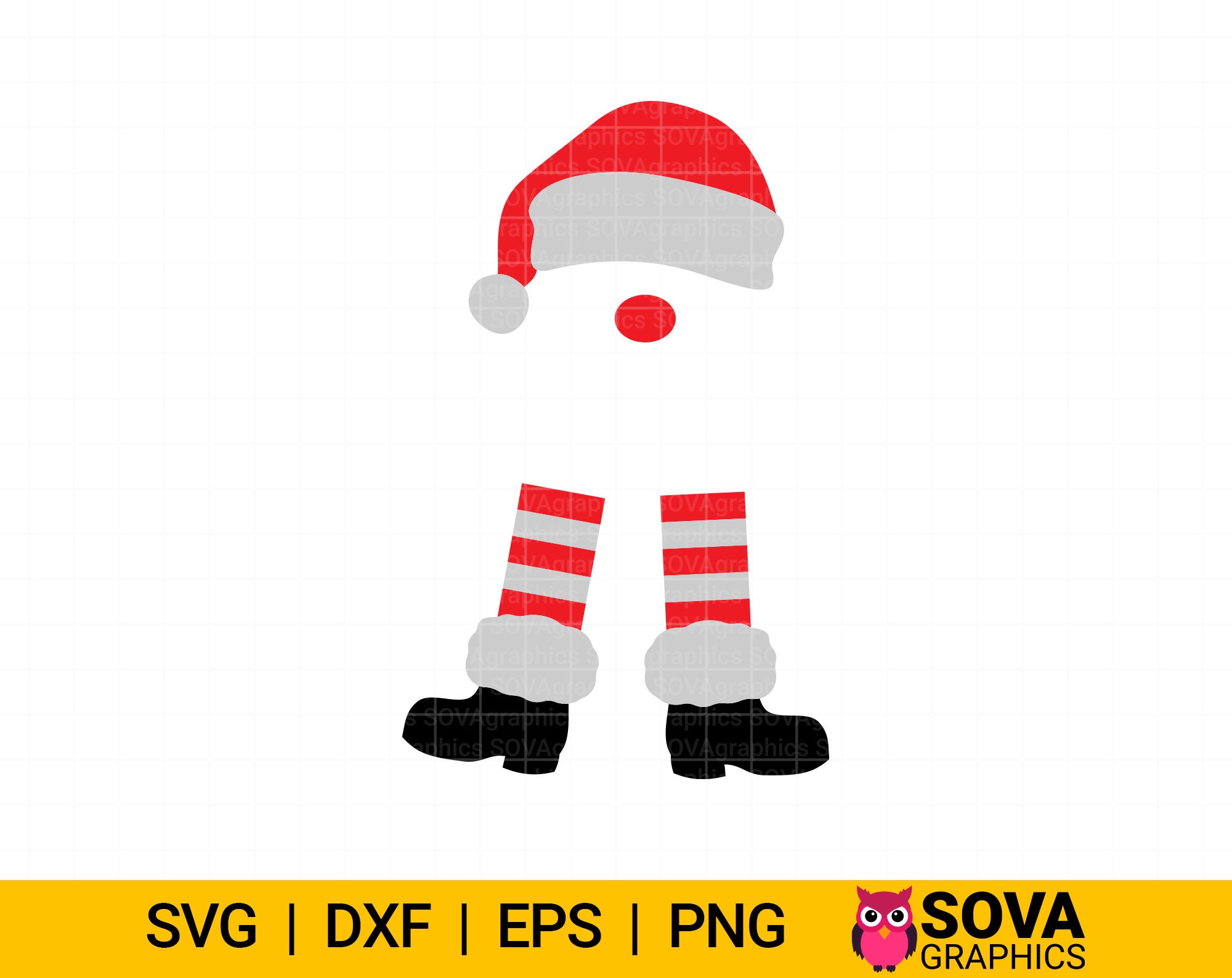 Christmas Svg Monogram Svg Santa Svg Santa Legs Svg Dxf - Etsy