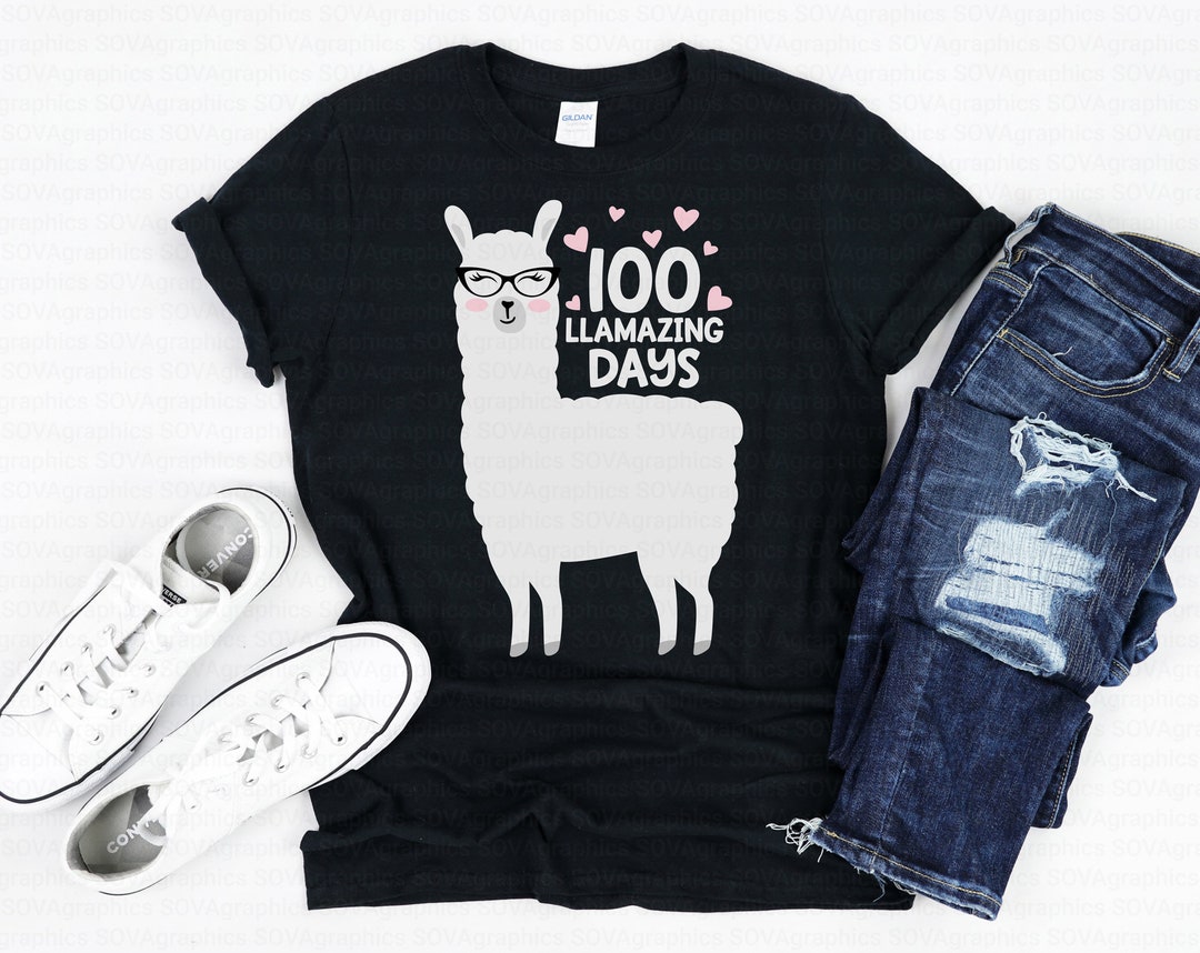 100 Llamazing Days Svg, 100 Days of School Svg, 100th Day of School Svg ...
