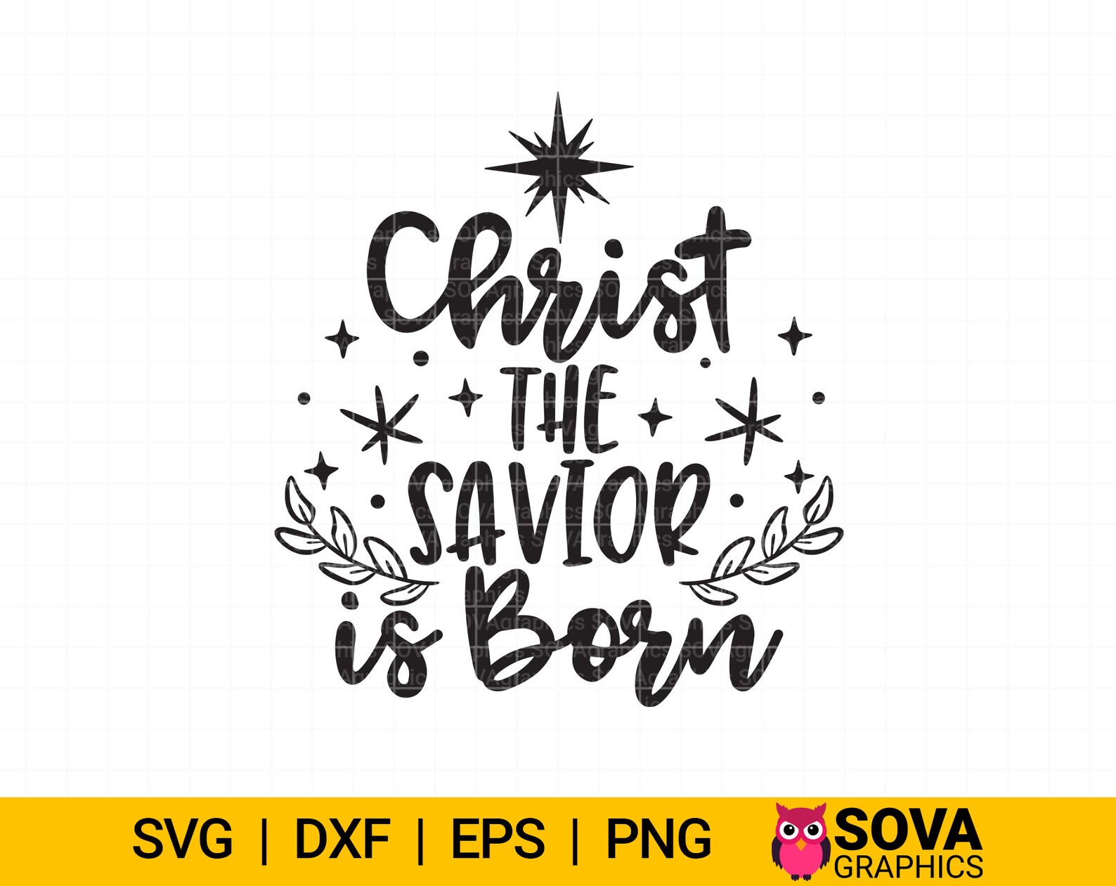 Christ the Savior is Born Svg, Christmas Svg, Jesus Svg, Jesus Birth ...
