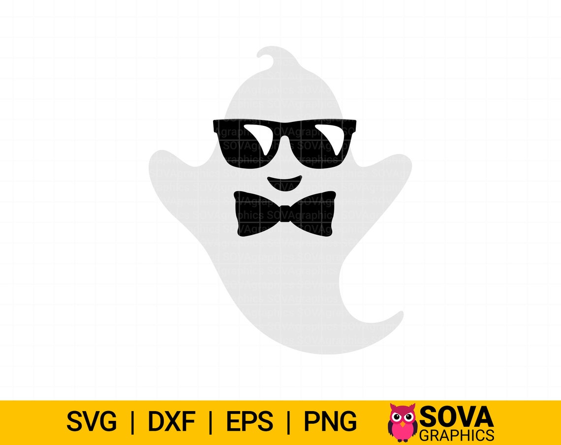 Boy Ghost Svg Ghost With Sunglasses Svg Halloween Svg Dxf - Etsy