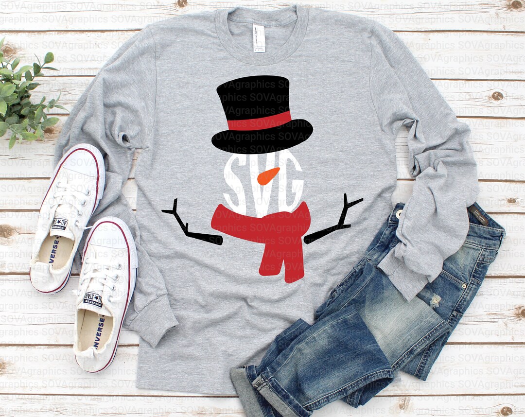 Snowman Monogram Svg, Christmas Svg, Snowman Svg, Christmas Monogram ...