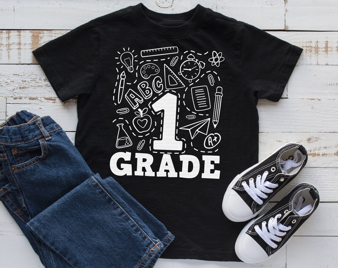 First Grade Svg, 1st Grade Svg, Back to School Svg, First Day of School ...