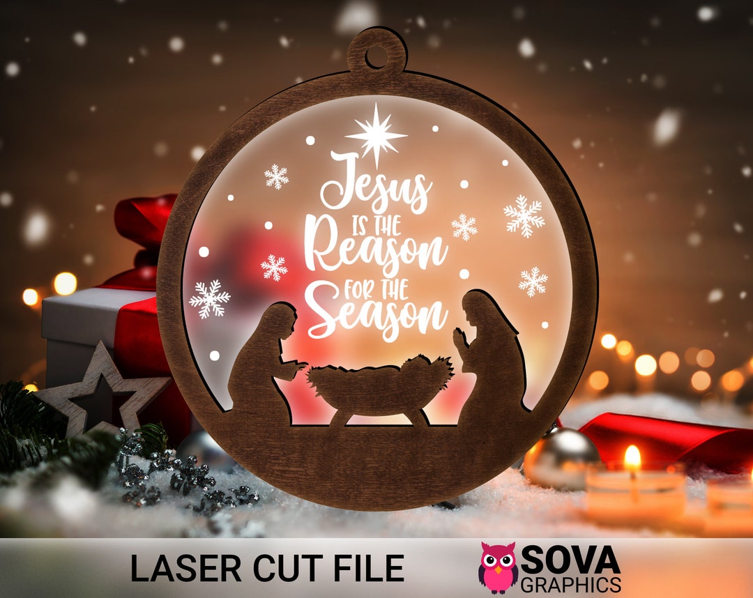 Jesus is the Reason for the Season Svg, Nativity Scene Svg, Jesus Birth ...