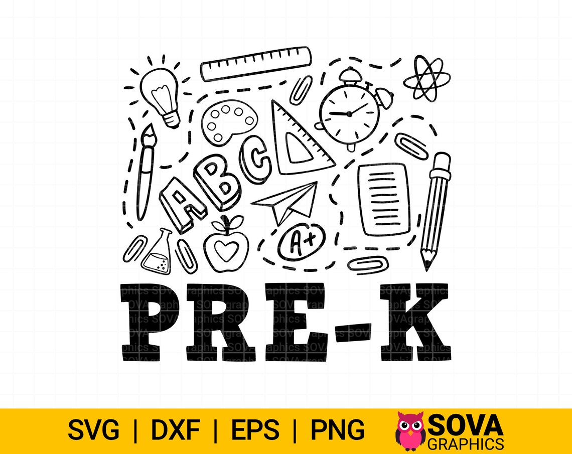 Pre-k Svg Pre-school Svg Preschool Svg Back to School Svg - Etsy