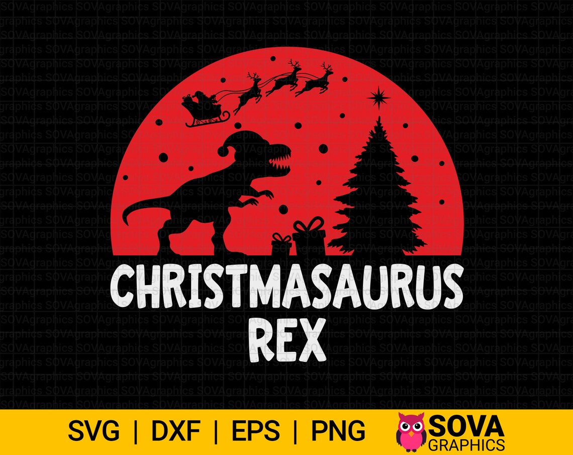 Christmasaurus Svg, Christmasaurus Rex, Christmas Svg, Funny Christmas ...