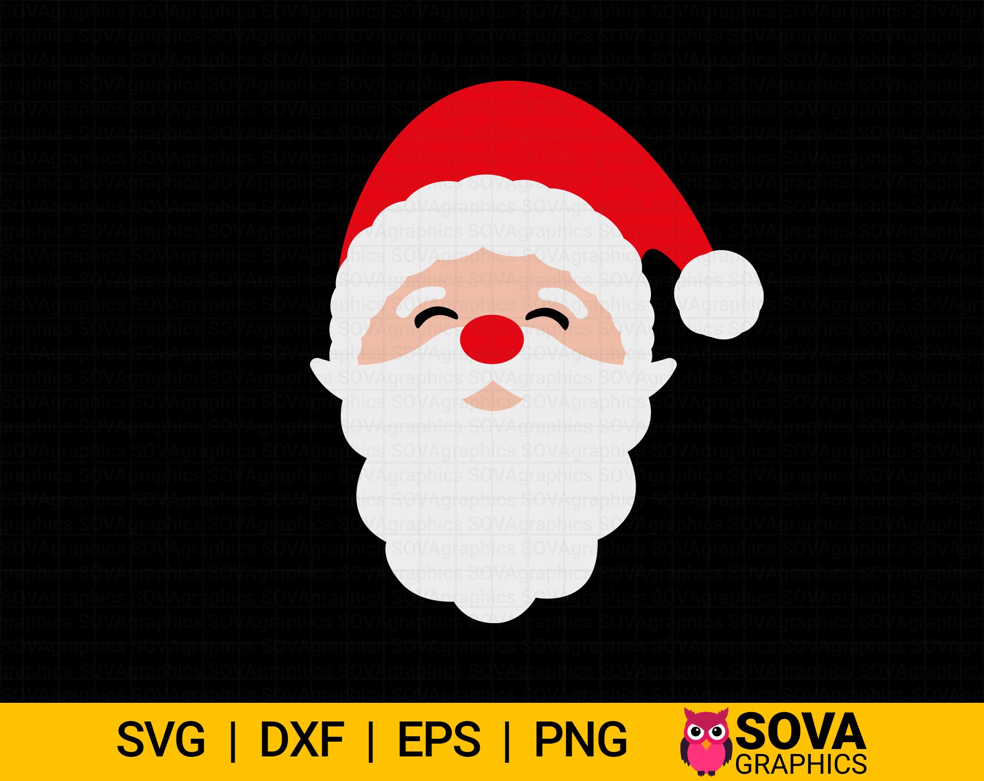 Santa Face Svg Santa Svg Santa Hat Svg Christmas Svg Cute - Etsy