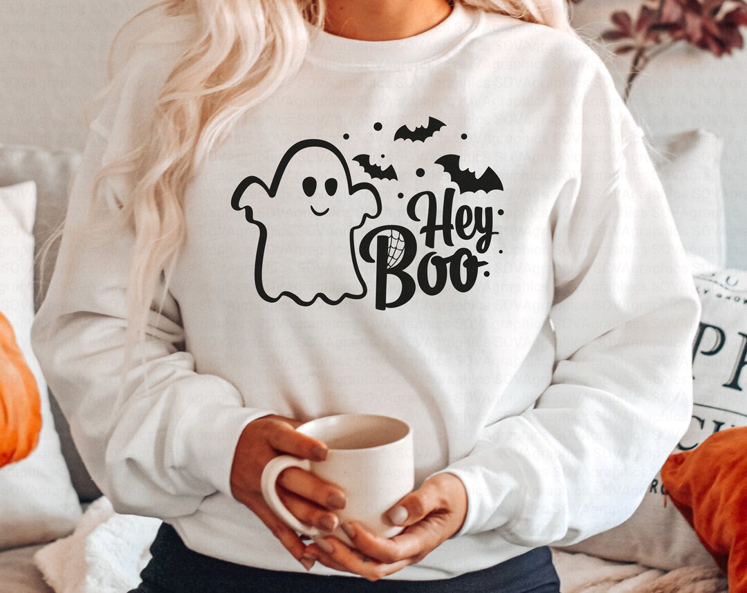 Hey Boo Svg, Halloween Svg, Funny Ghost Svg, Fall Svg, Halloween Quotes ...