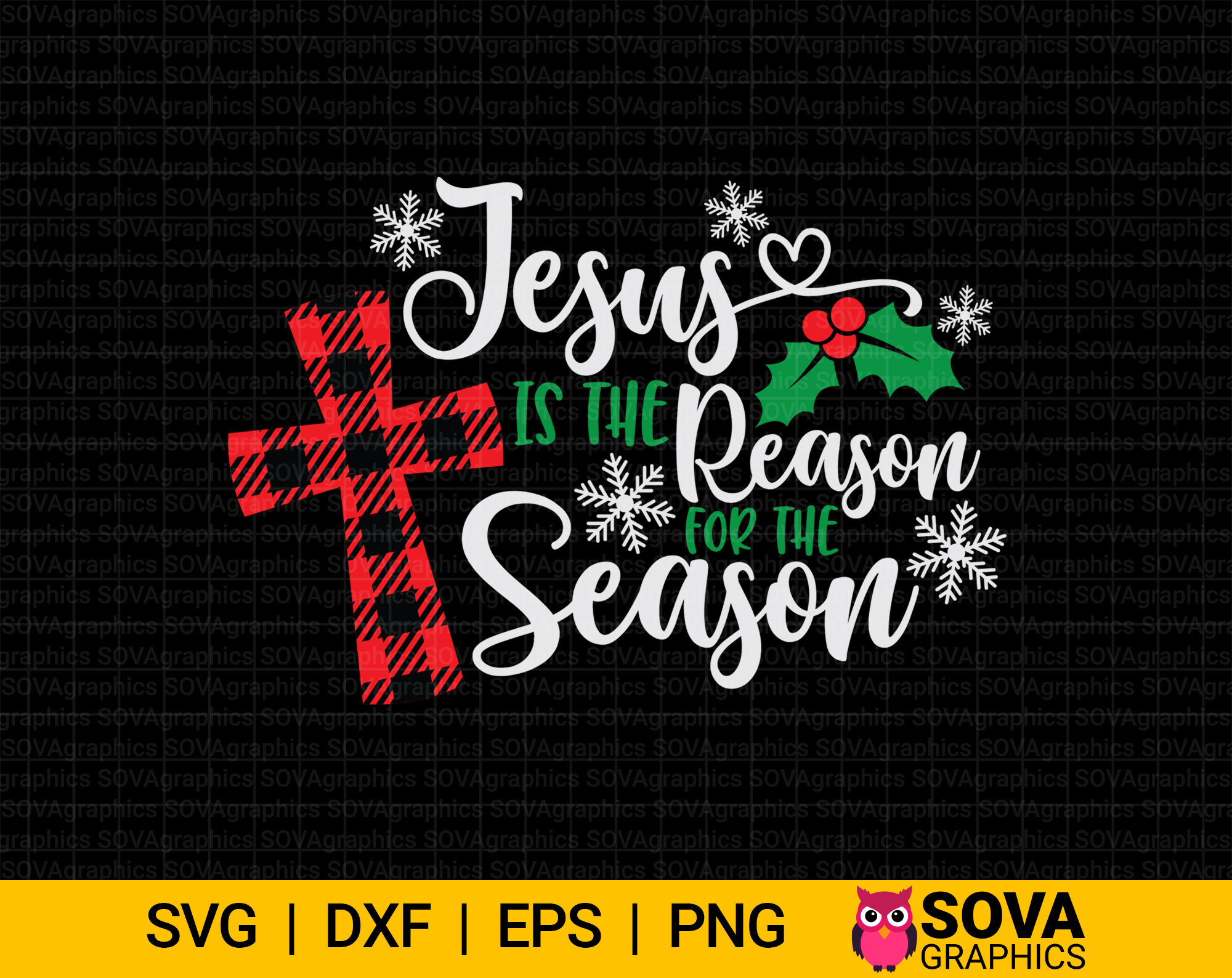 Jesus is the Reason for the Season Svg, Christmas Svg, Christmas Cross ...