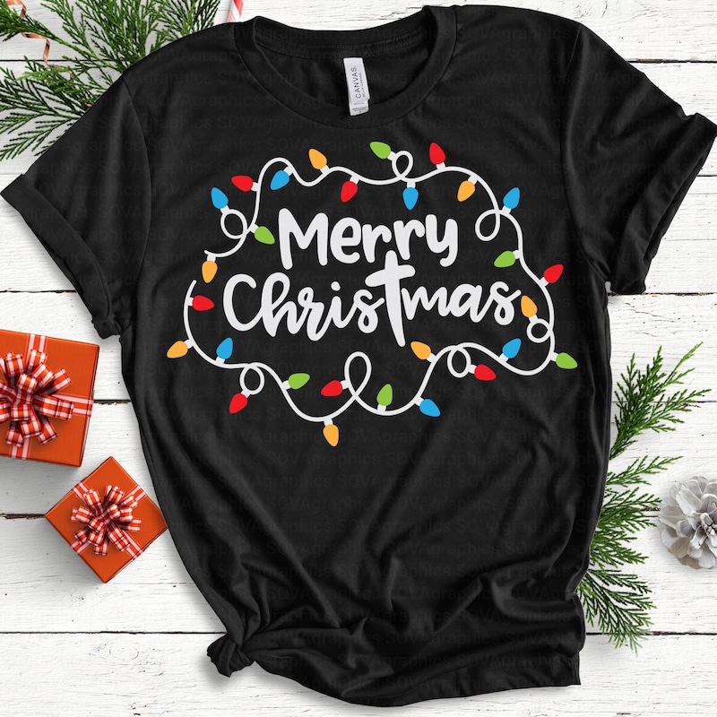 Bulbs Merry and Bright Png - Etsy