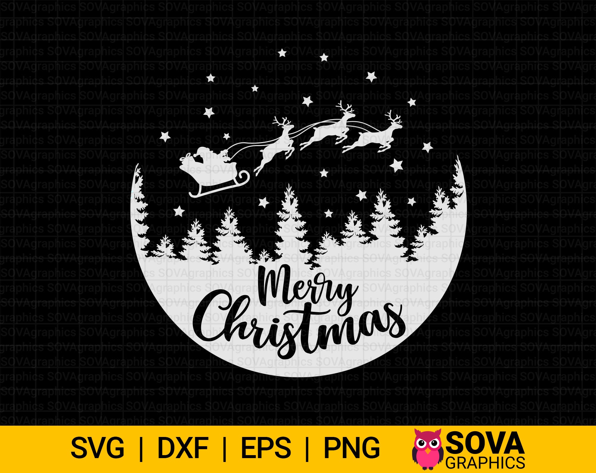 Merry Christmas Svg Winter Svg Christmas Svg Flying Santa - Etsy
