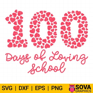 100 Days of School Svg, 100 Days of Loving School Svg, 100th Day of ...