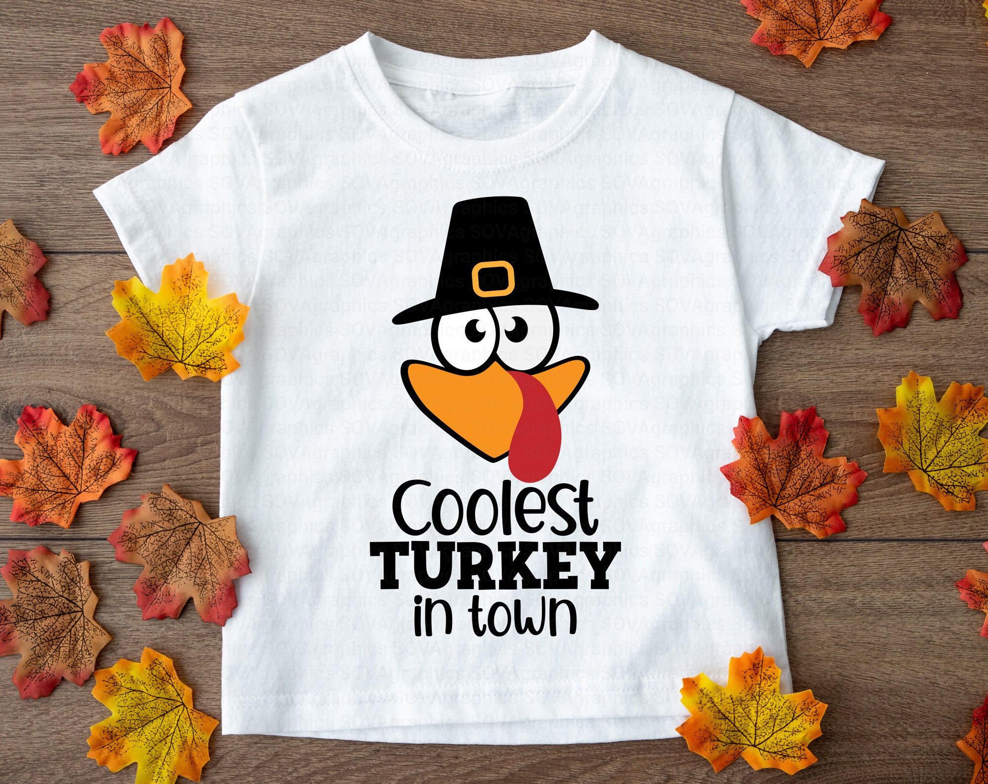 Funny Turkey Svg Coolest Turkey in Town Svg Thanksgiving - Etsy