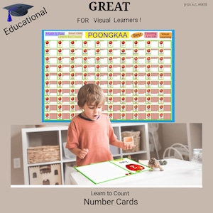 Learn to Count 1-20 Kids Math Printable Toddler Educational Poster ...