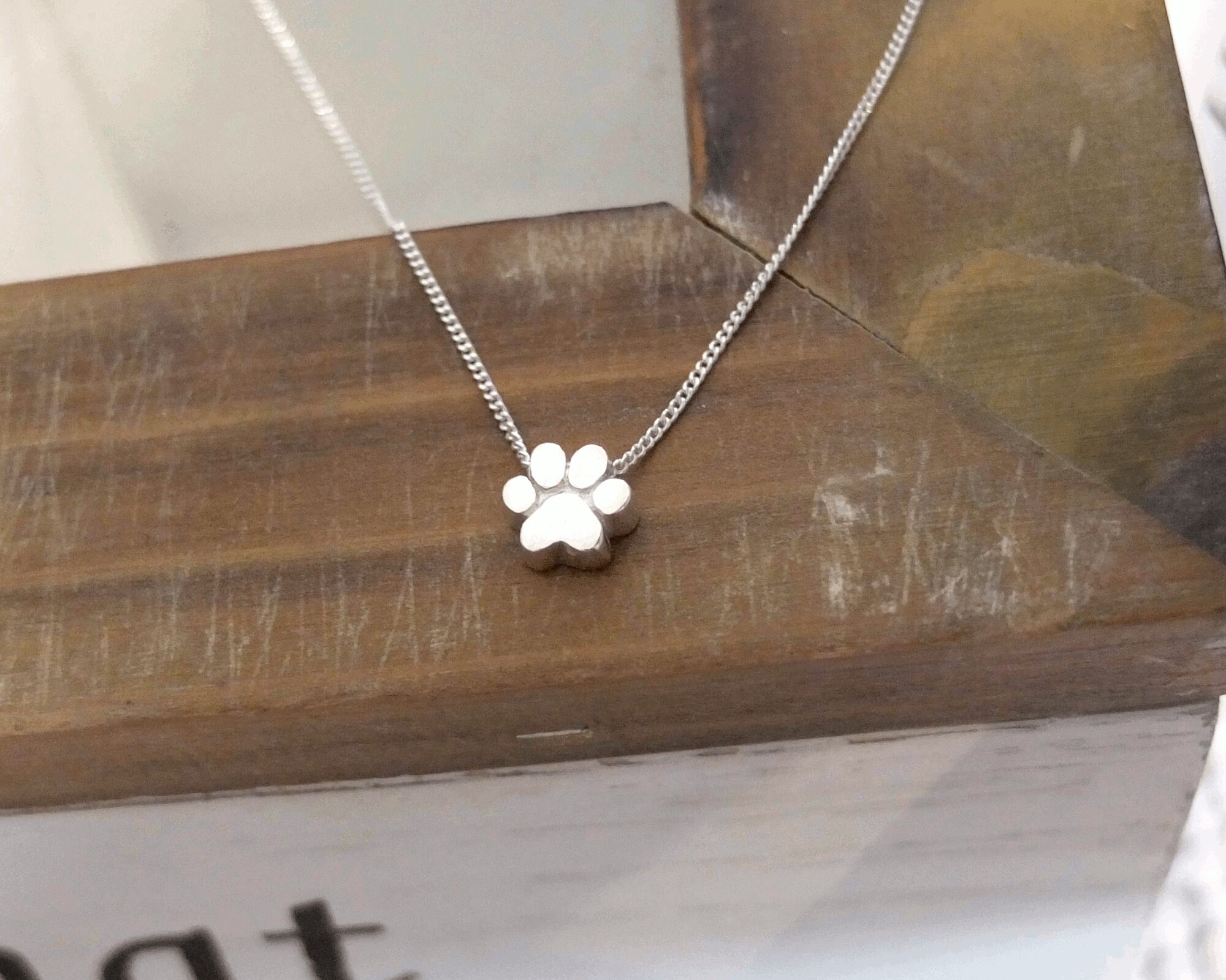 Silver Dog Paw Pendant - Etsy