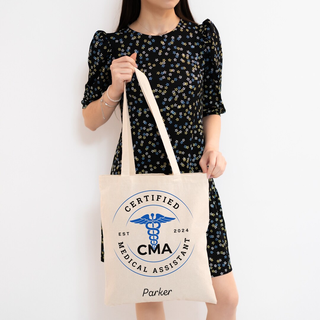 Personalized Gift Monogram Caduceus Certified Medical Assistant Tote ...