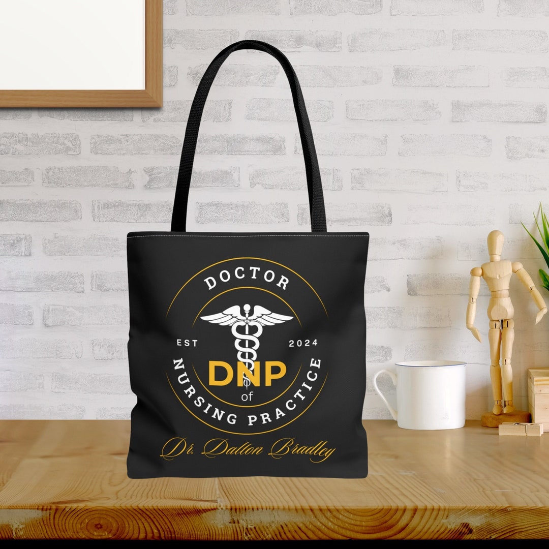 Personalized Gift Monogram Caduceus DNP Tote Bag Gift New Doctor ...