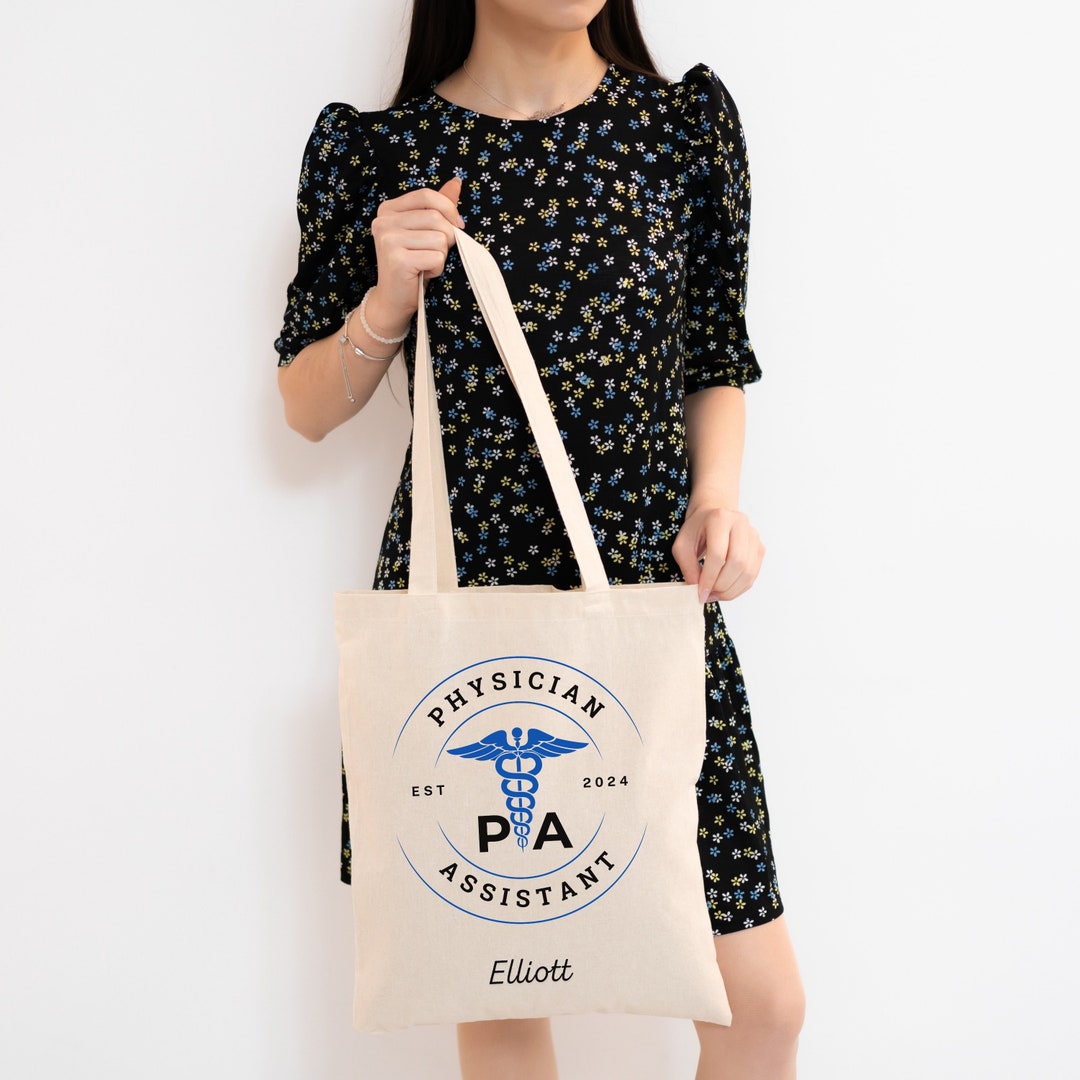 Personalized Gift Monogram Caduceus Physician Assistant Tote Bag PA ...