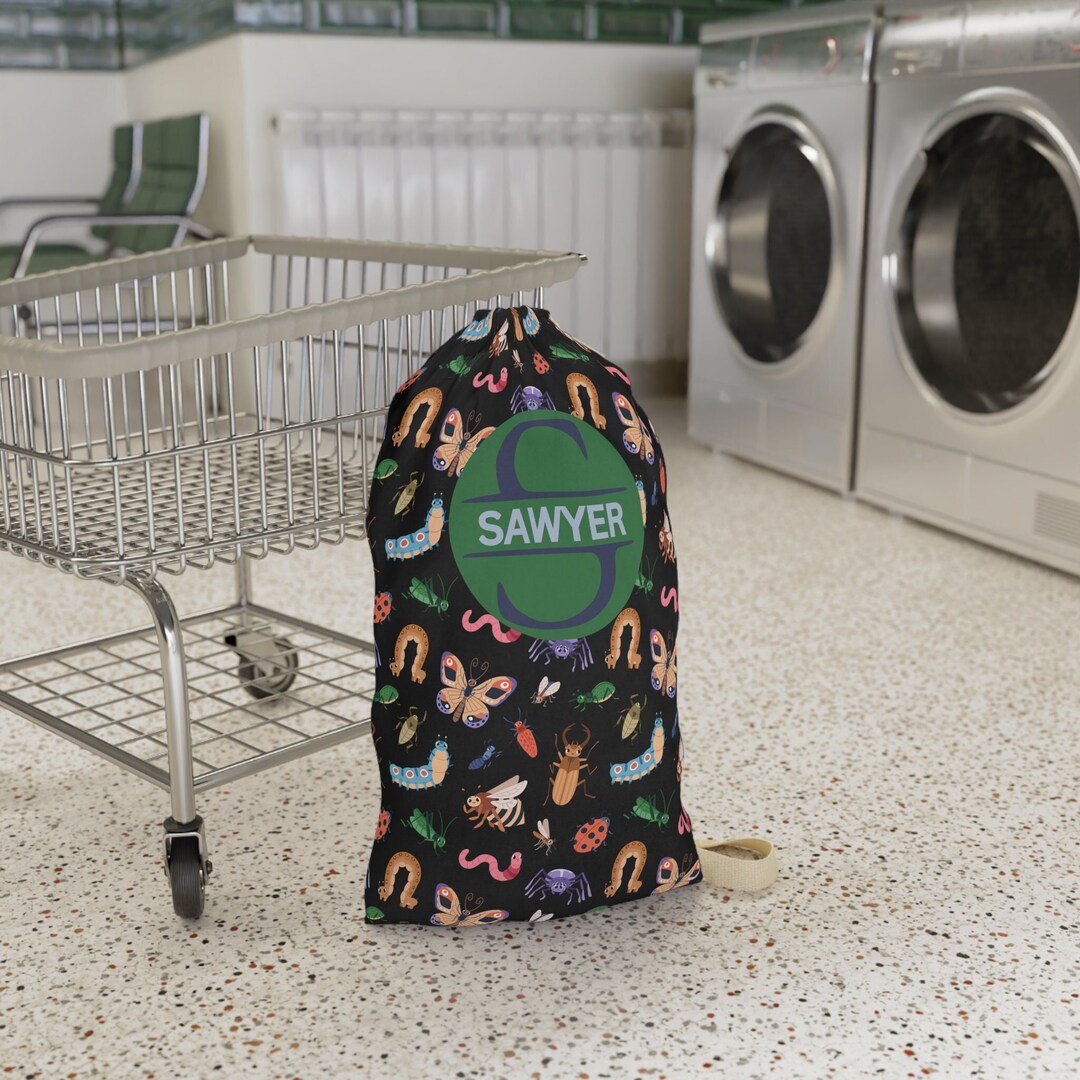 Personalized Laundry Bag Bug Camping Bag College Monogrammed Laundry ...