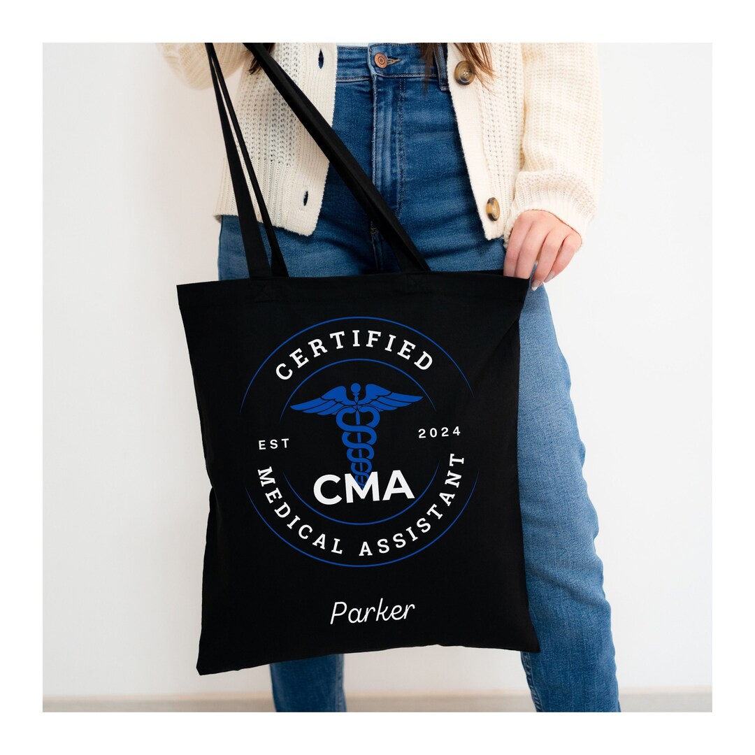 Personalized Gift Monogram Caduceus Certified Medical Assistant Tote ...