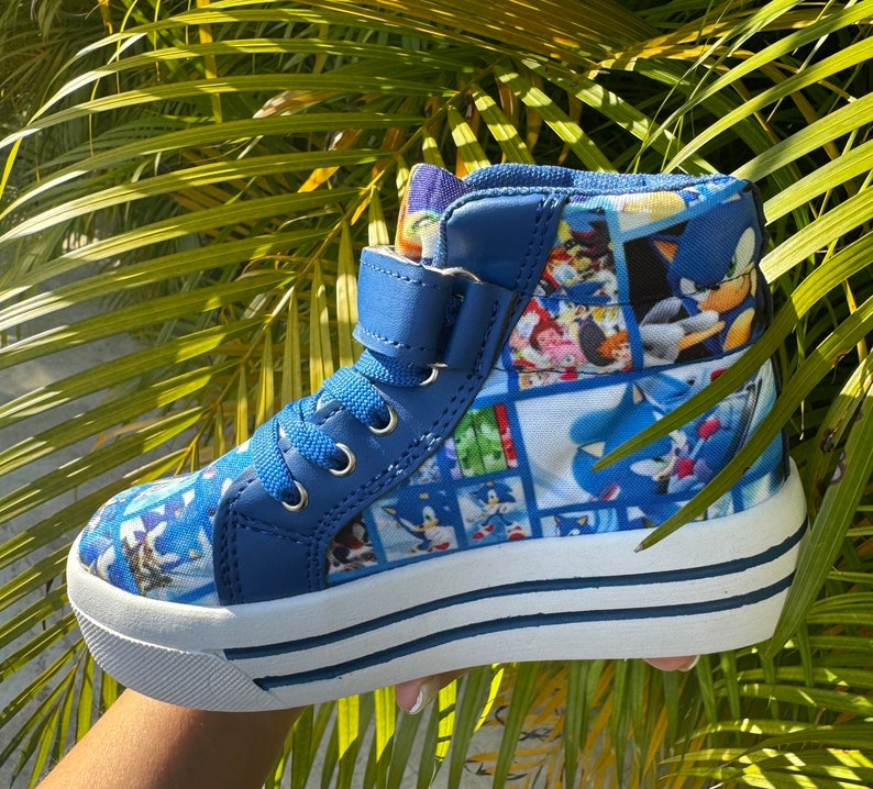 Sonic Inspired Light up Sneakers for Kids - Etsy