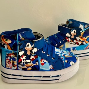Sonic Inspired Light up Sneakers for Kids - Etsy