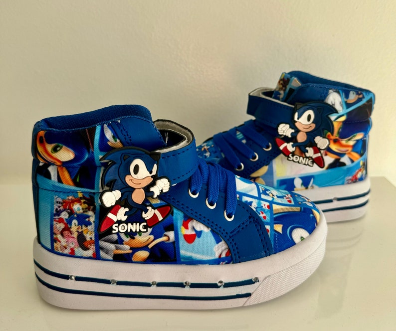 Sonic Inspired Light up Sneakers for Kids - Etsy