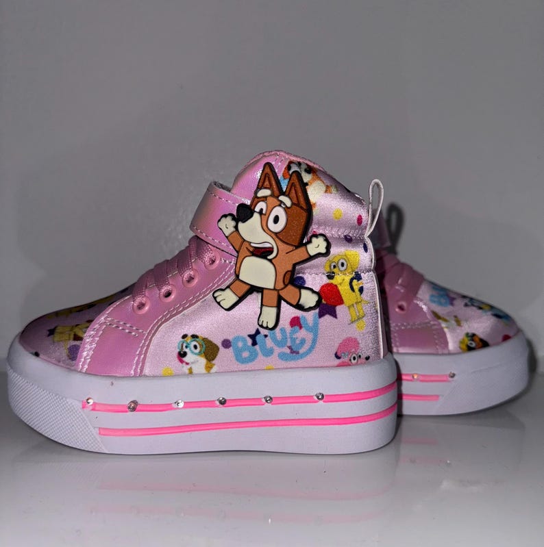 Bluey Cartoon Inspired, Light up Sneakers for Kids - Etsy