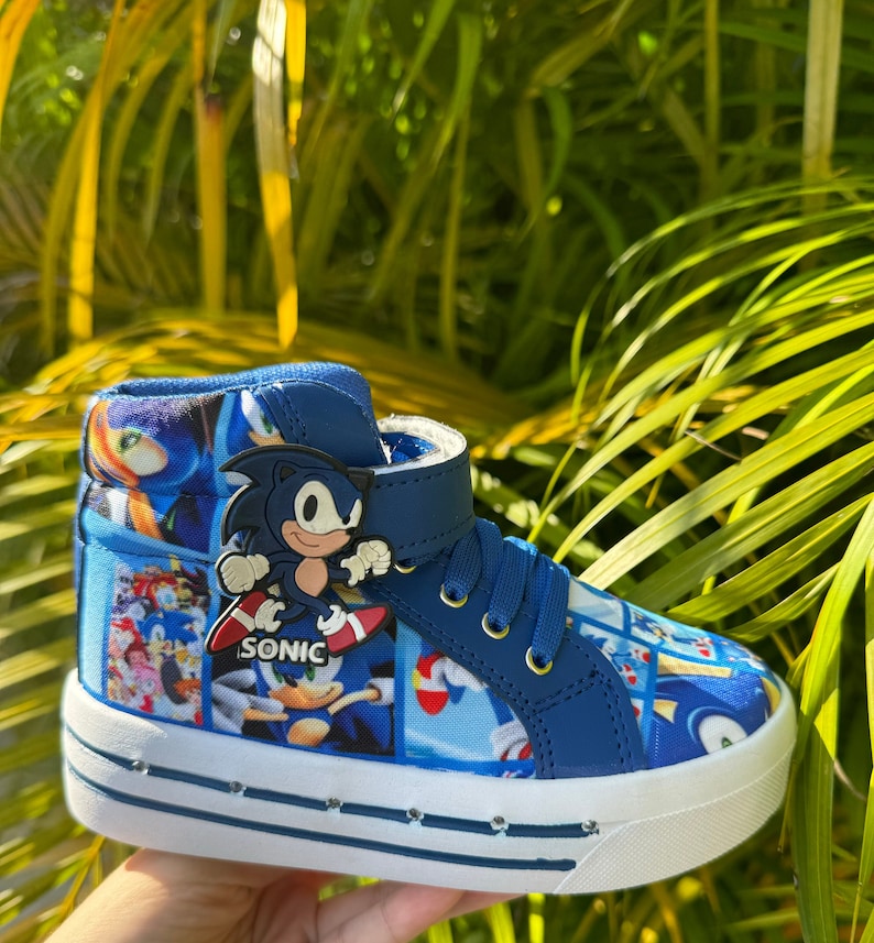 Sonic Inspired Light up Sneakers for Kids - Etsy