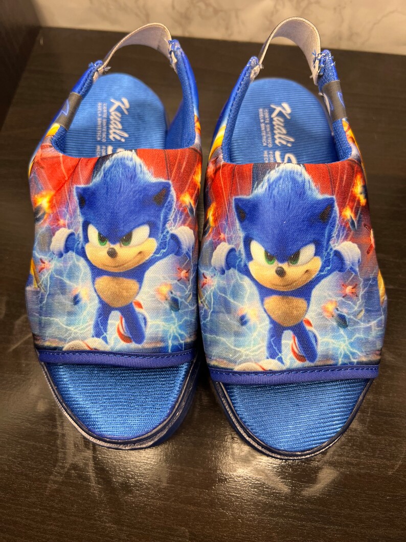 Sonic Inspired Light up Sandals, Kids Shoes, Comfortable Girls and Boys ...