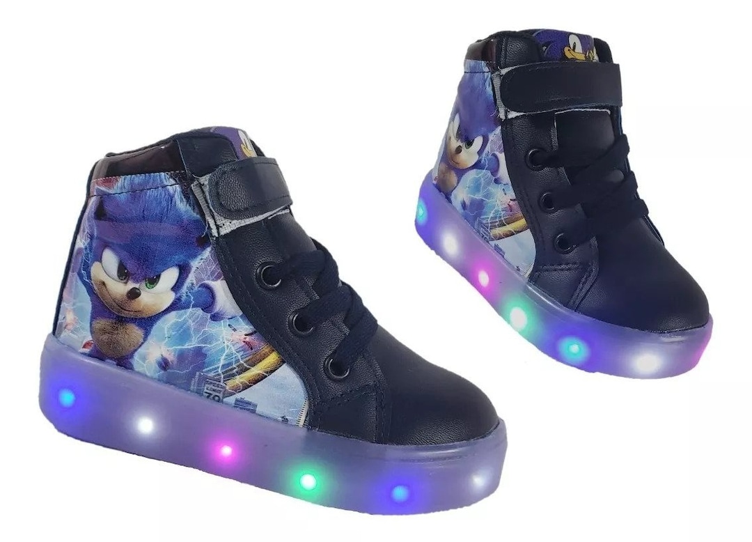 Sonic Inspired Light up Sneakers for Kids - Etsy