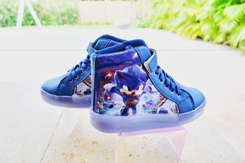 Sonic Inspired Light up Sneakers for Kids - Etsy