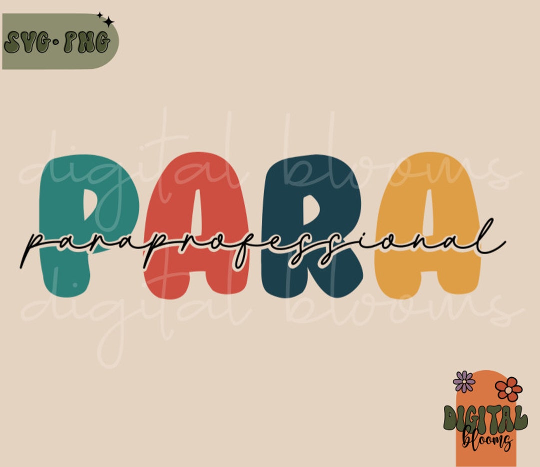 Paraprofessional, PARA, SVG-PNG - Etsy
