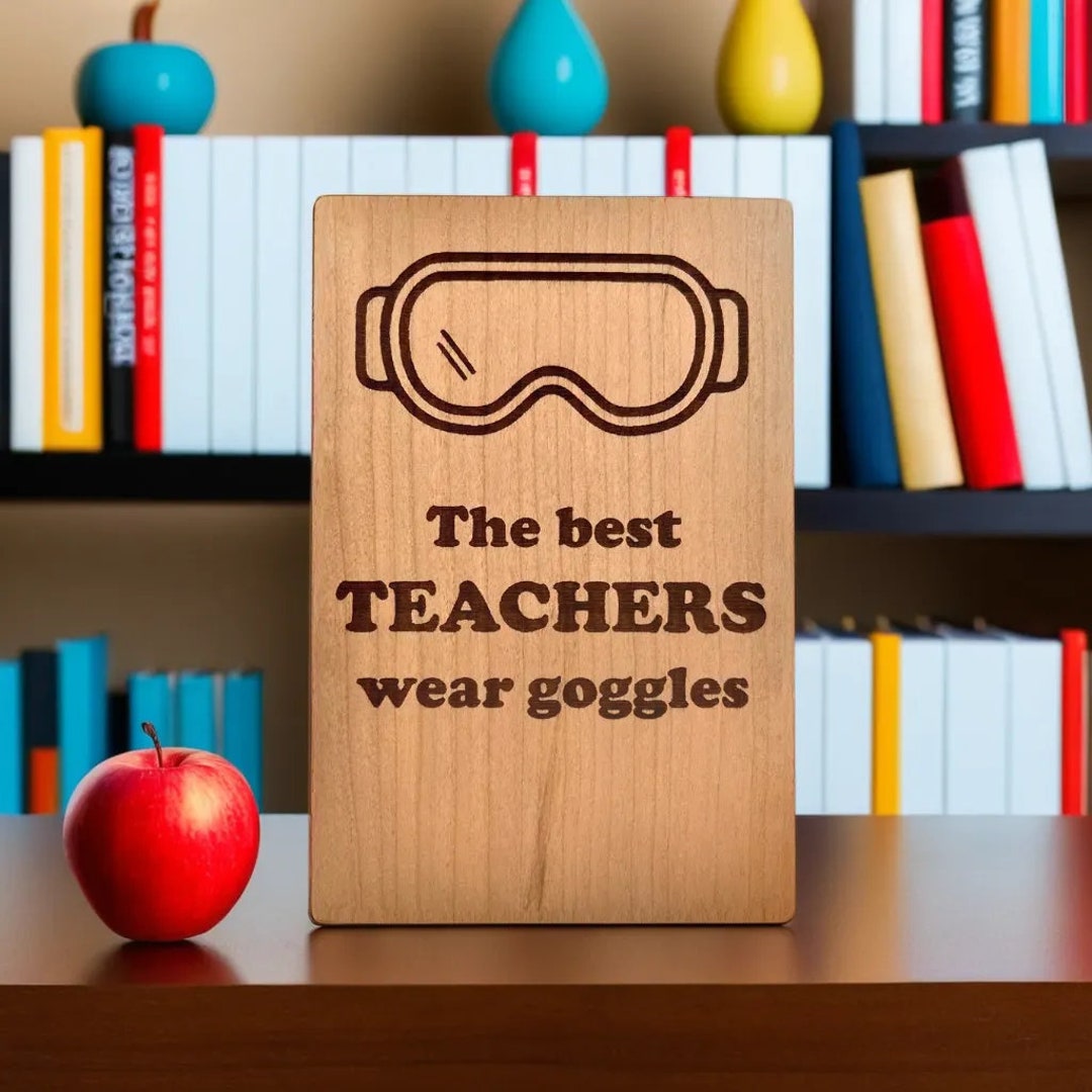 The Best Teachers Wear Goggles Card | Male Teacher Appreciation Gift ...
