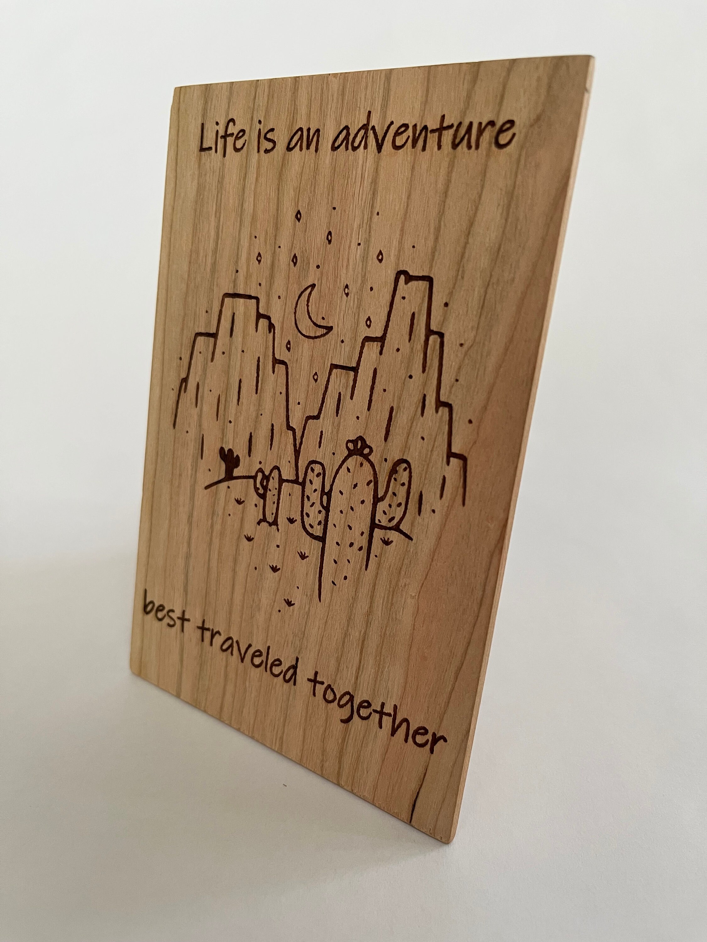 Adventure Wood Anniversary Card Wedding Anniversary Wood Card Wood ...