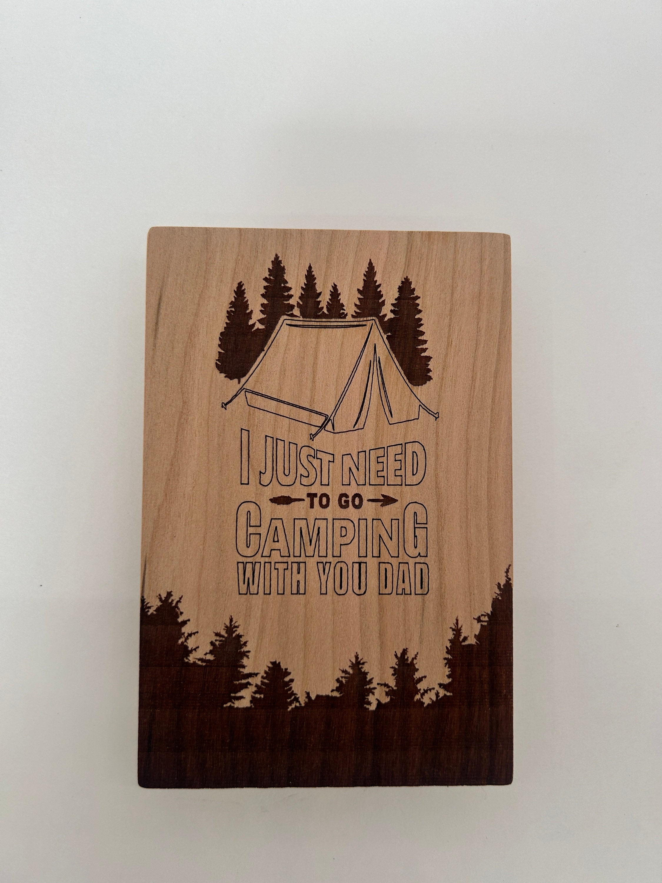 Camping Father's Day Wood Card Father's Day Gift Personalized Father's ...