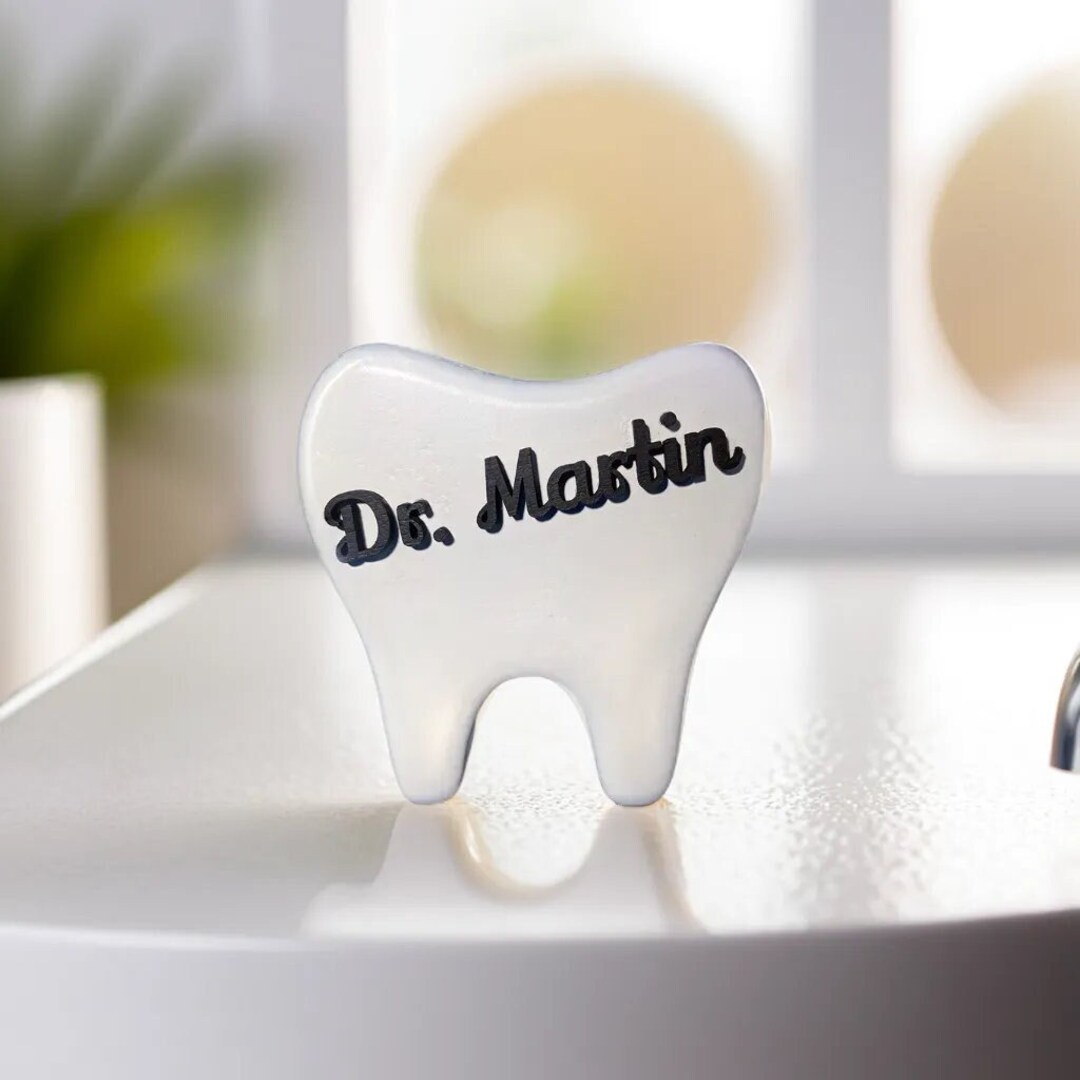 Personalized Dentist Tooth Name Plate | Dental Office Decor | Dentist ...