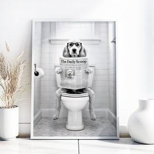 Cockapoo Wall Art, Cockapoo Poster, Funny Bathroom Decor, Cockapoo ...