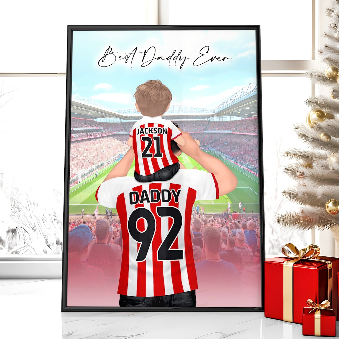 Personalised Sunderland Gift Sunderland Poster Father and - Etsy UK