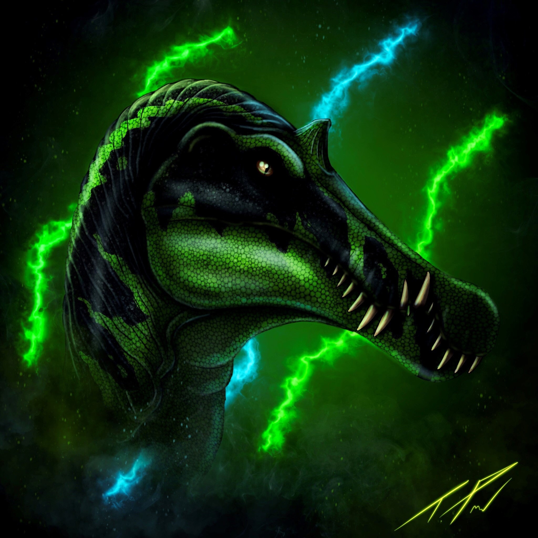Spinosaurus Neon Icon - Etsy