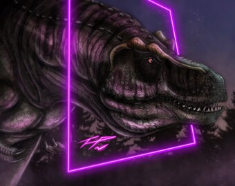 Spinosaurus Neon Icon - Etsy